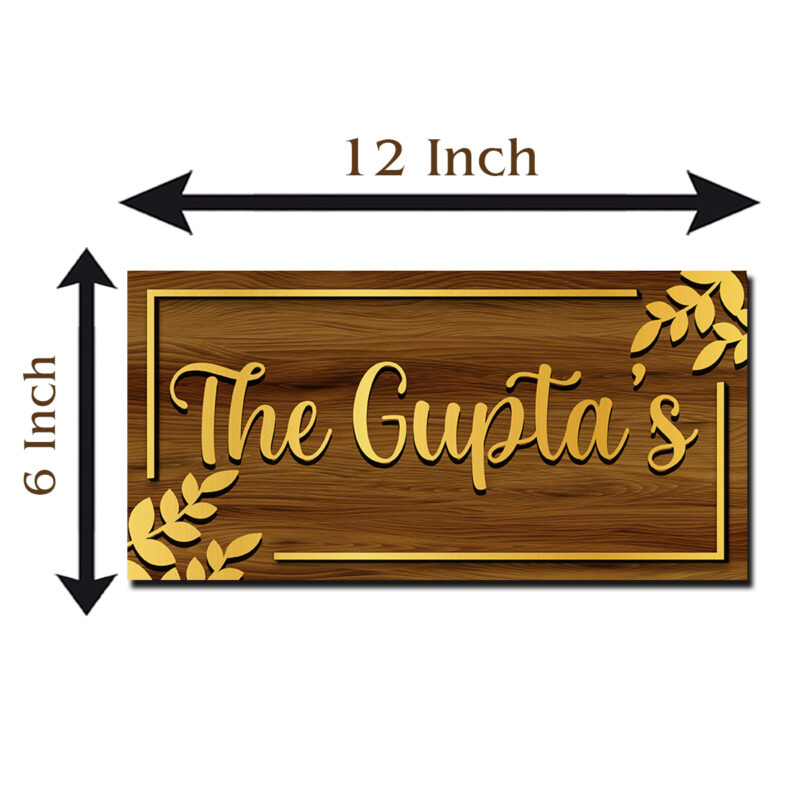 Apartment Name Board Design | Personalized | 12x5 inches - Sblossom